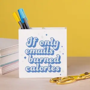 Totalee Gift Emails Burned Calories Desk Organizer Wood