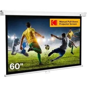 KODAK 60 Manual Pull Down Projector Screen - Black