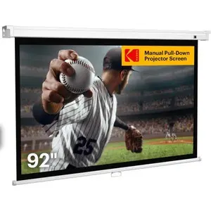 KODAK 92 Manual Pull Down Projector Screen - Black