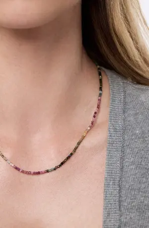 ANA LUISA Solid Yellow Tourmaline Beaded Necklace