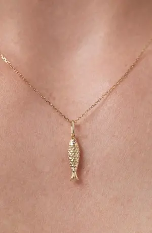 ANA LUISA Solid Yellow Fish Necklace
