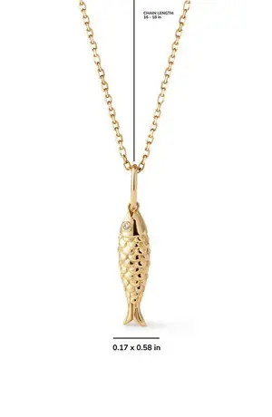 ANA LUISA Solid Yellow Fish Necklace