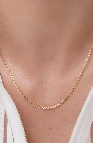 ANA LUISA Solid Yellow Mini Curb Chain Necklace