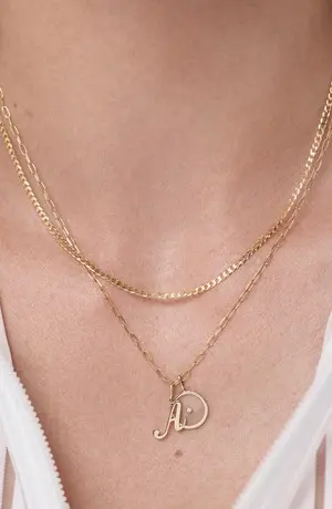 ANA LUISA Solid Yellow Mini Curb Chain Necklace