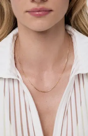 ANA LUISA Solid Yellow Mini Curb Chain Necklace