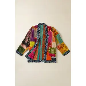 UNCOMMON GOODS Reversible Cotton Sari Kantha Jacket