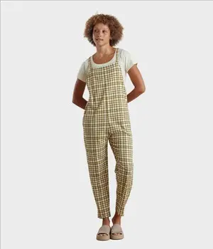 KNOWN SUPPLY Cadence Overall - Olive Plaid