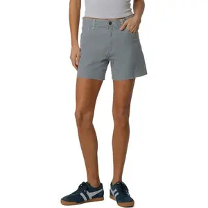 Kut From The Kloth Jane Stripe Raw Hem High Waist Denim Shorts - Navy/ivory