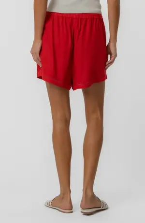 Kut From The Kloth Aria Linen Blend Drawstring Shorts