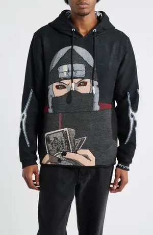 VERYRARE Naruto Kakuzu Jacquard Hoodie - Black