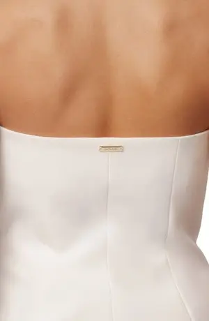 JLUXLABEL Strapless Button Detail Vest - Ivory