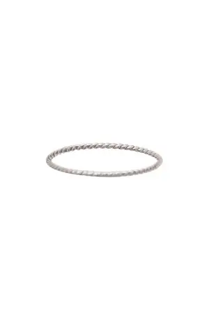 MADE BY MARY Twisted Stacking Ring - Silver
