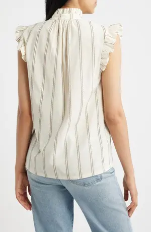 Kut From The Kloth Ronda Ruffle Sleeve Top