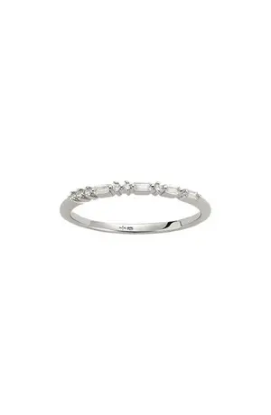 MADE BY MARY Morse Code Cubic Zirconia Ring Silver
