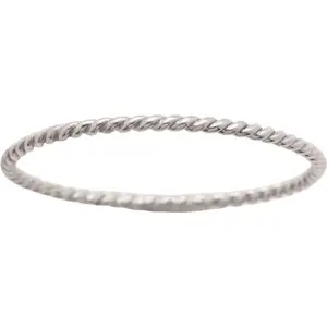 MADE BY MARY Braided Stacking Ring - Silver