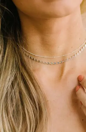 MADE BY MARY Poppy Link Choker In Sterling - Silver