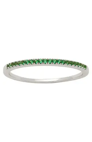 MADE BY MARY Birthstone Stacking Ring - Silver
