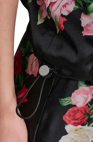 Karl Lagerfeld Paris Rose Print Button-up Shirt