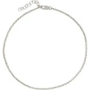 MADE BY MARY Rolo Chain Anklet Silver
