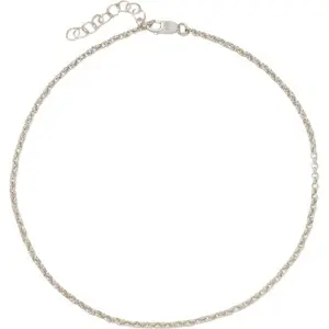 MADE BY MARY Rolo Chain Anklet - Silver