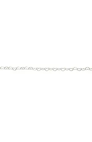 MADE BY MARY Heart Chain Link Bracelet - Silver
