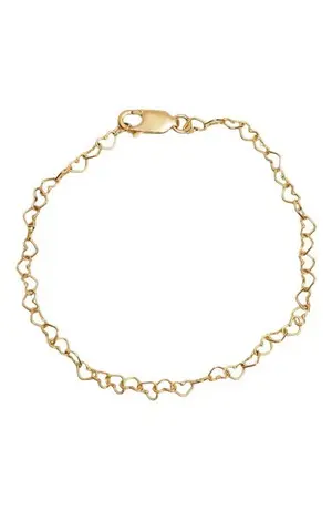 MADE BY MARY Heart Chain Link Bracelet - Silver