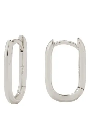 MADE BY MARY Paperclip Hoop Earrings In Gold Vermeil Or Sterling - Silver