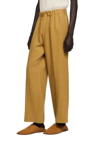 Sandro Wide-leg Elasticated Linen Trousers