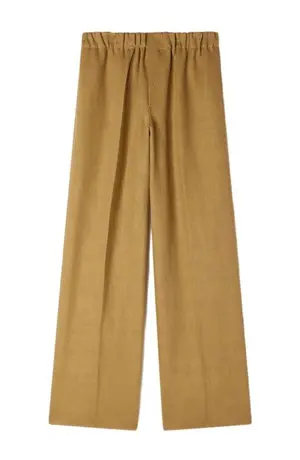 Sandro Wide-leg Elasticated Linen Trousers