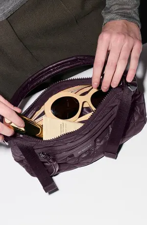 Mz Wallace Small Park Quilted Nylon Shoulder Bag