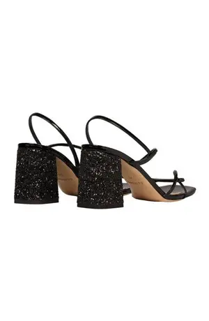Sandro Glitter Heel Sandals