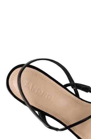 Sandro Glitter Heel Sandals
