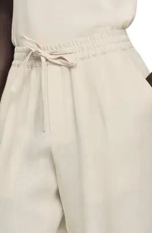 Sandro Elasticated Linen Trousers