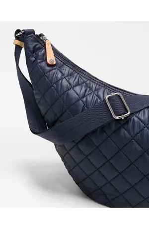 Mz Wallace Metro Smile Shoulder Bag - Navy