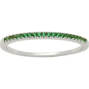 MADE BY MARY Birthstone Stacking Ring - Silver