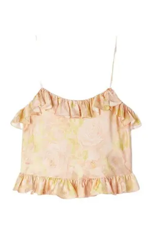 Sandro Flower Print Crop Top