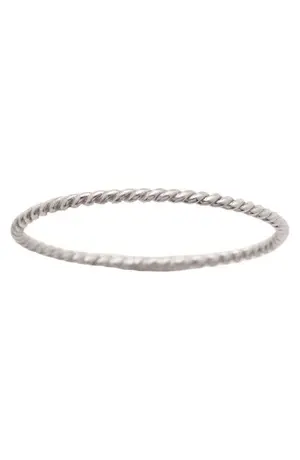 MADE BY MARY Braided Stacking Ring - Silver