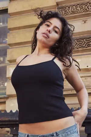EMBRACE The Ribbed Bra Top - Black