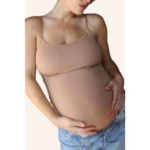 EMBRACE Soft Ribbed Nursing Tank - Camel
