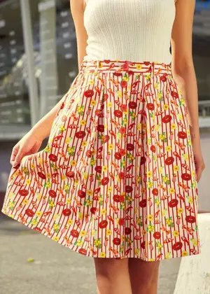 MODCLOTH Perfectly Pleated Button Front Skirt