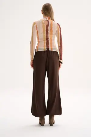 NELBLU SWIMWEAR Chloe Tencel Harem Pants - Marron