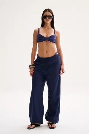 NELBLU SWIMWEAR Chloe Tencel Harem Pants - Marron