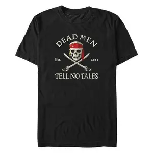 PIRATES OF THE CARIBBEAN: BLACK PEARL Pirates Of The Caribbean Curse Of The Pearl Dead Tell No Tales T-shirt - Black