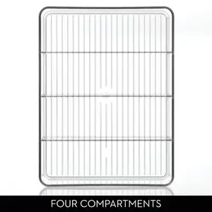 IDESIGN 4-section Storage Bin For Tea Bags, Sweeteners