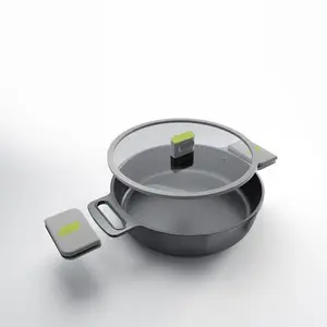 BRA COOKWARE Life Ceramic Nonstick Sauté Pan W/glass Lid, 12.5 Inch