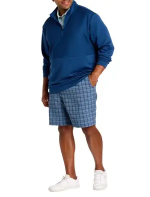 REEBOK Big & Tall Plaid Tech Golf Shorts - Vector Navy