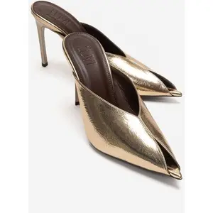 PROLOGUE SHOES Mirena Stiletto Mule - Gold