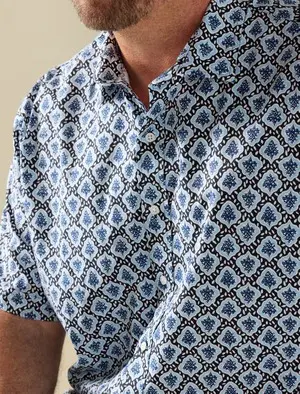 SYNRGY BY DXL Big & Tall Abstract Print Sport Shirt