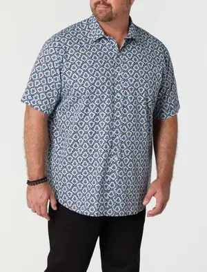 SYNRGY BY DXL Big & Tall Abstract Print Sport Shirt