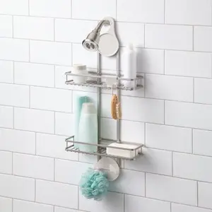 IDESIGN Hanging Shower Caddy With Accessory Hooks